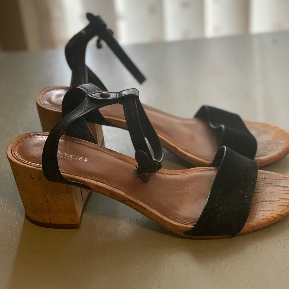 Coach Thompson Cork Block Heel Sandal - Gem